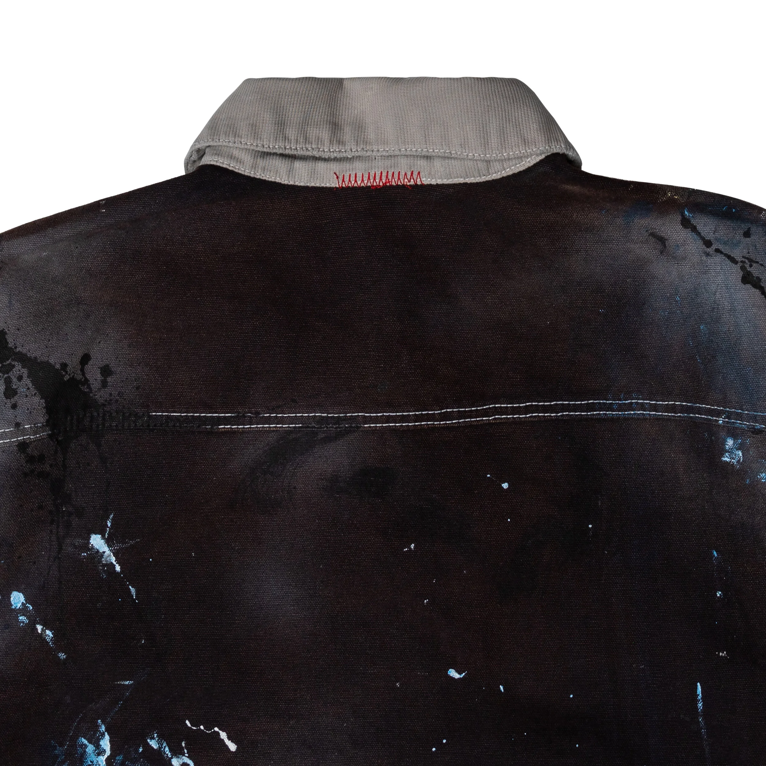 CLASSIC WORK JACKET 02 / AGED BLACK PAINT — MOOJIMOOJI