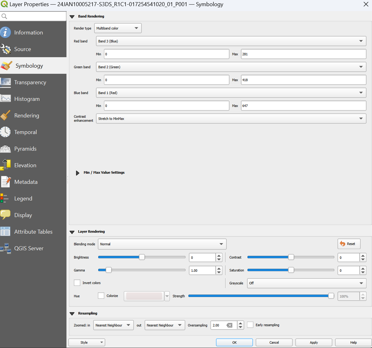 QGIS & Maxar satellite images.