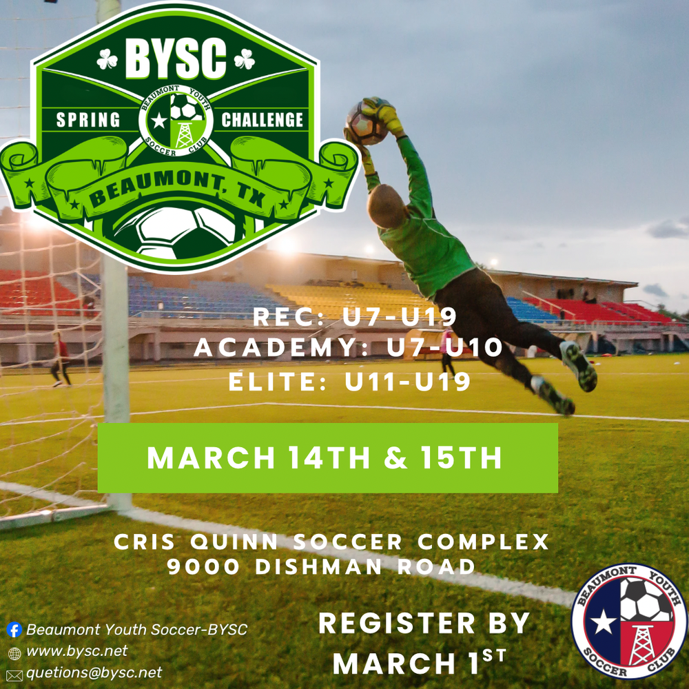 Tournaments — BEAUMONT YOUTH SOCCER CLUB