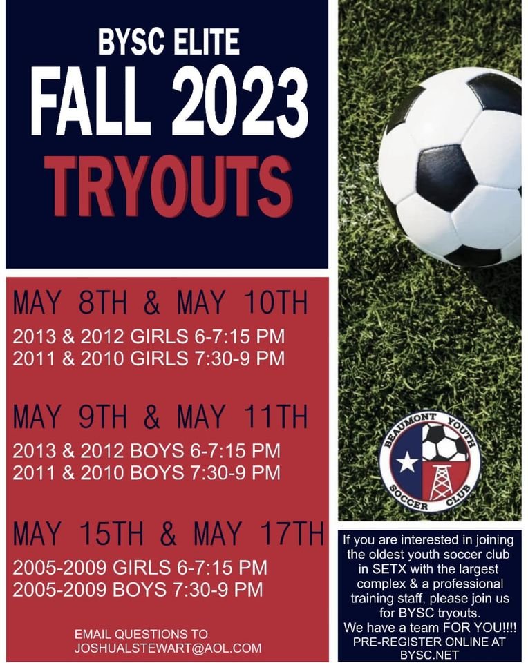 BYSC Elite Soccer Program — BEAUMONT YOUTH SOCCER CLUB
