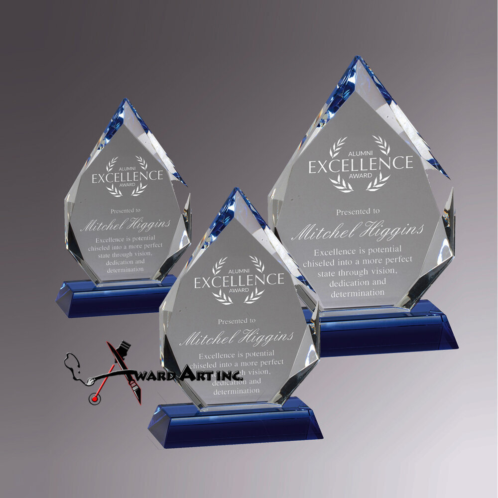 Customized Desktop GLASS & CRYSTAL Awards of vary Shapes and Themes for ...