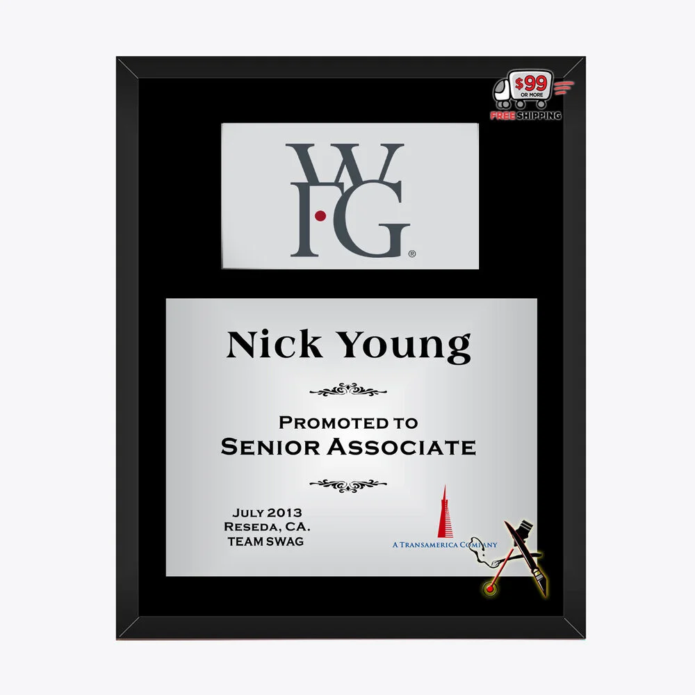 WFG Promotional Plaques- Your Own Team Associate, Senior Associate ...