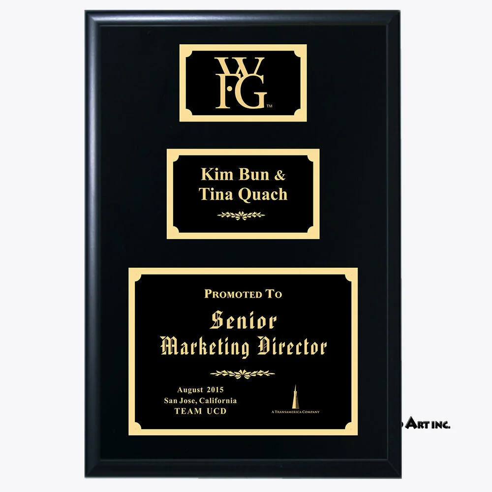 WFG Promotional Plaques- Your Own Team Associate, Senior Associate ...