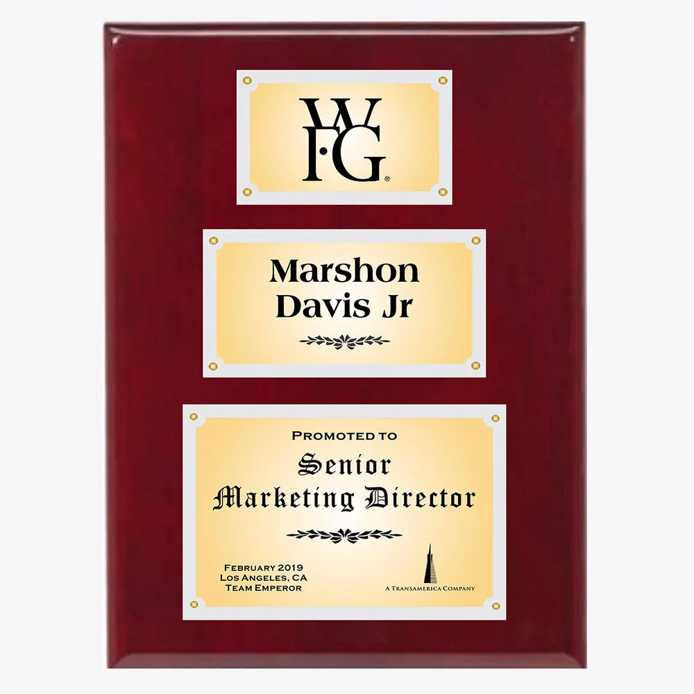 WFG Promotional Plaques- Your Own Team Associate, Senior Associate ...
