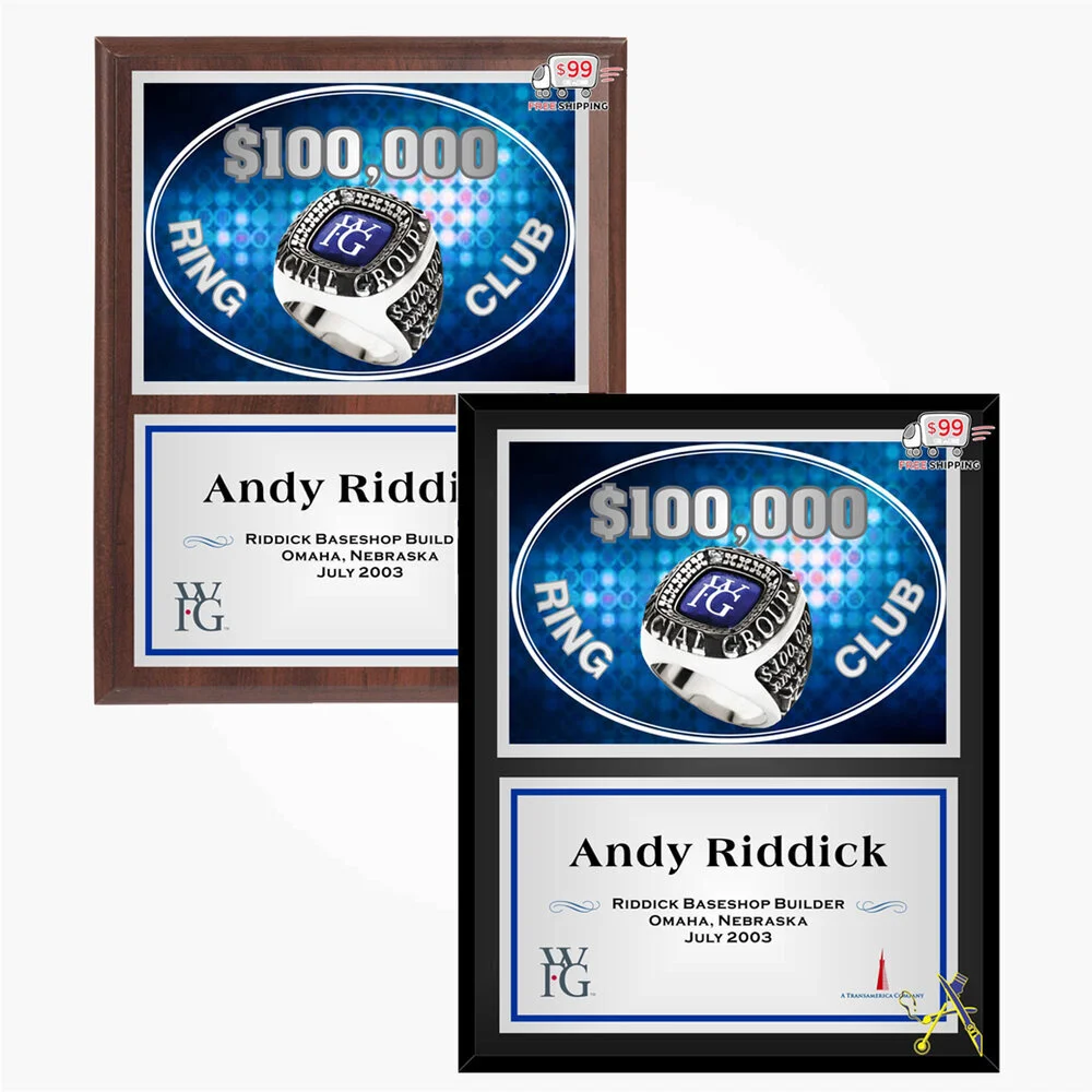 WFG/ Financial Company Money Plaques honor outstanding Sales & Cash ...
