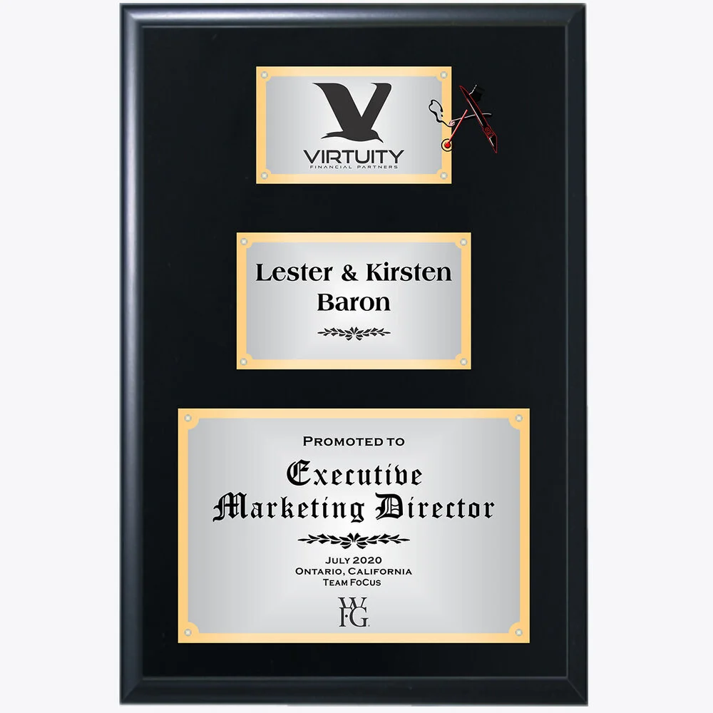 WFG Promotional Plaques- Your Own Team Associate, Senior Associate ...