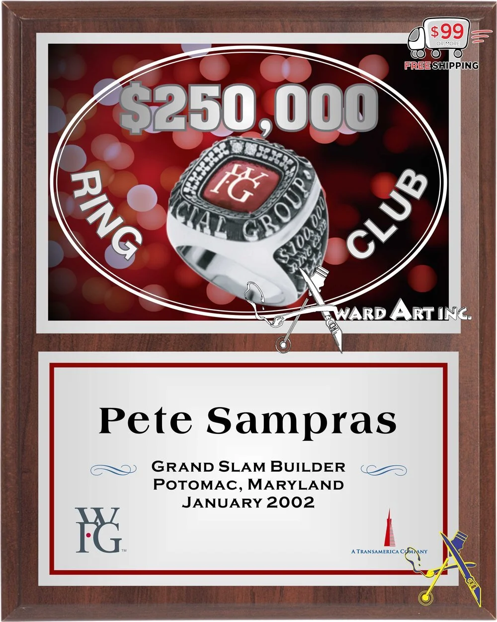WFG/ Financial Company Money Plaques honor outstanding Sales & Cash ...