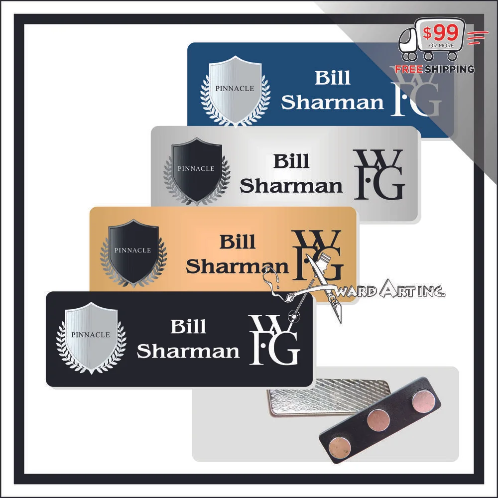 WFG/ WSB logo or Your Own Team Logo Name Badges laser engraving or ...