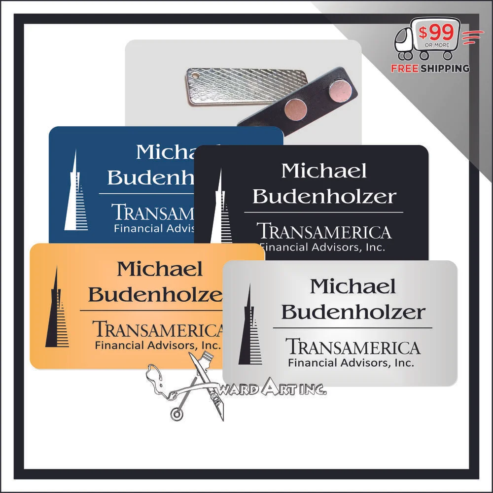 WFG/ WSB logo or Your Own Team Logo Name Badges laser engraving or ...