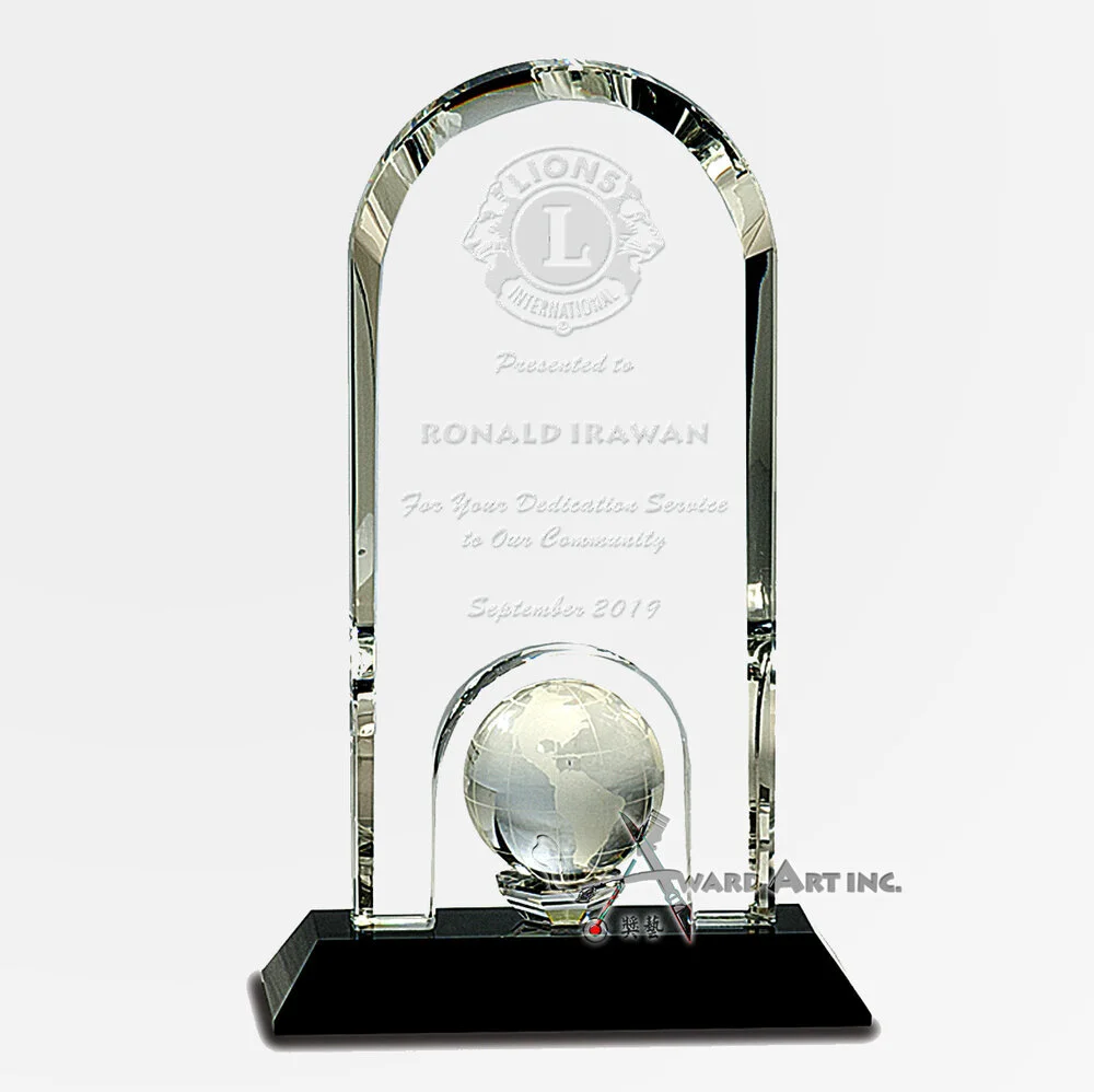 Customized Desktop GLASS & CRYSTAL Awards of vary Shapes and Themes for ...
