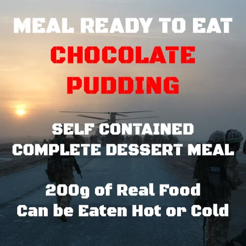 CHOCOLATE PUDDING WITH CHOCOLATE SAUCE MRE — The Bug Out Prepper Shop ...
