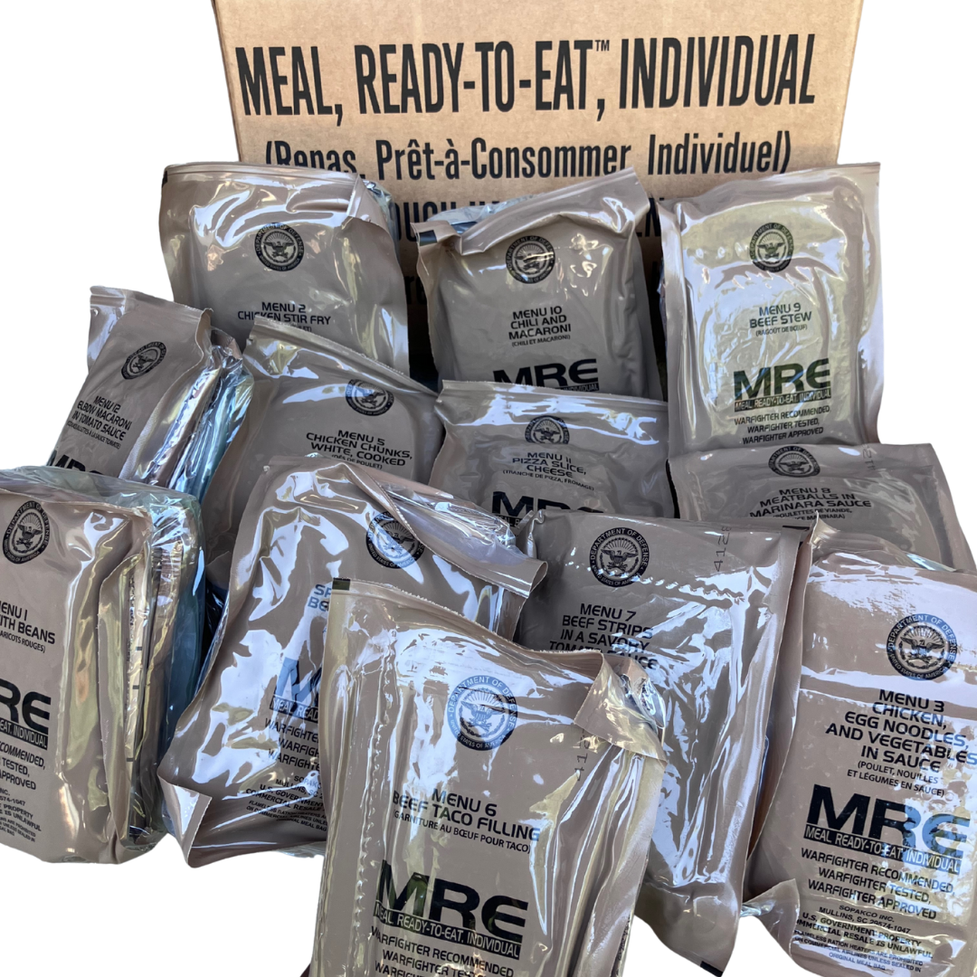 US MRE CASE A (menus 1-12) EXP date 2027 — The Bug Out Prepper Shop ...