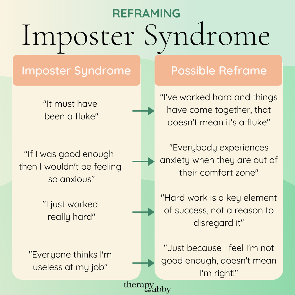 How to Manage Imposter Syndrome in a New Job — Therapy with Abby