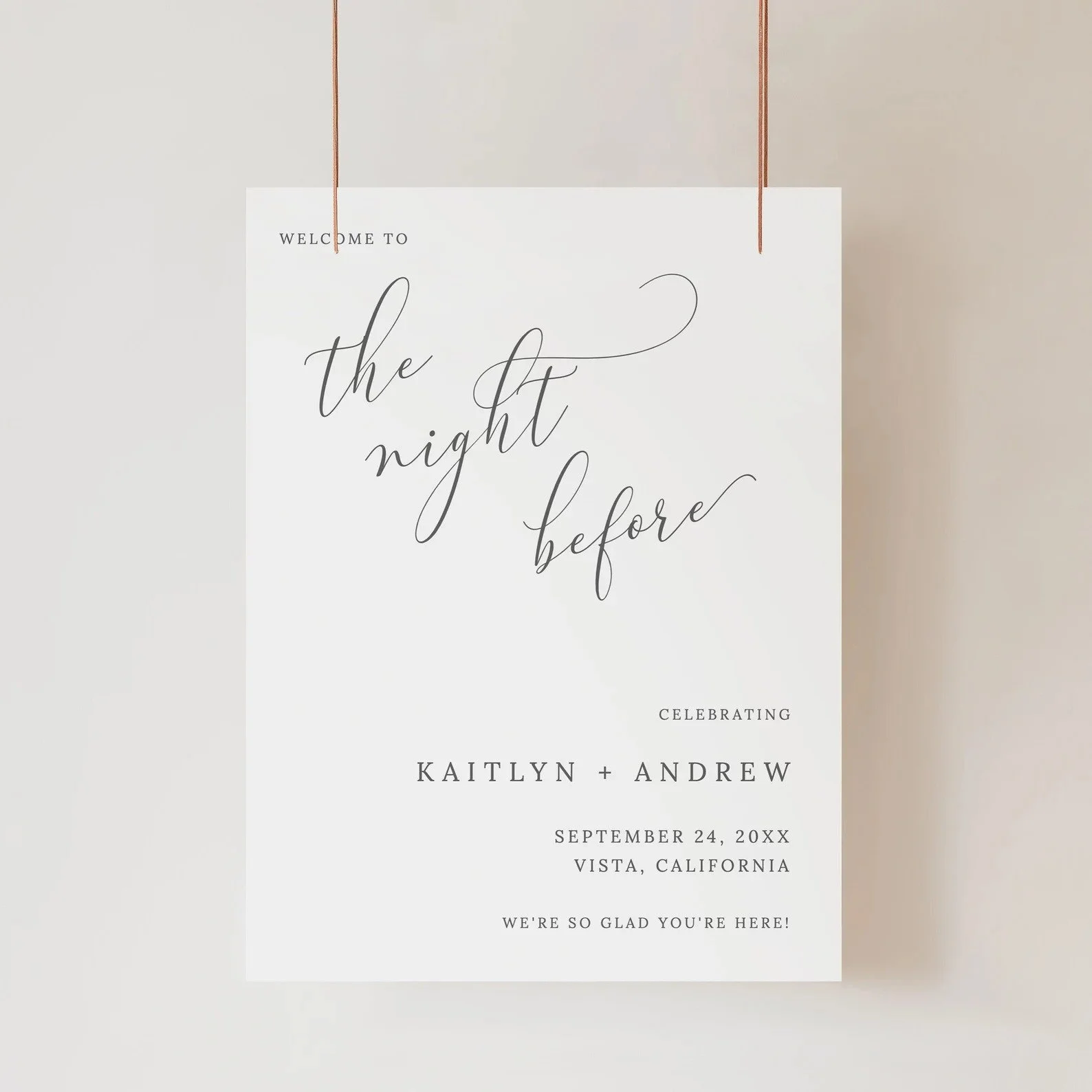 Rehearsal Dinner Welcome Signs & Bar Signage Ideas — Wedding Rehearsal ...