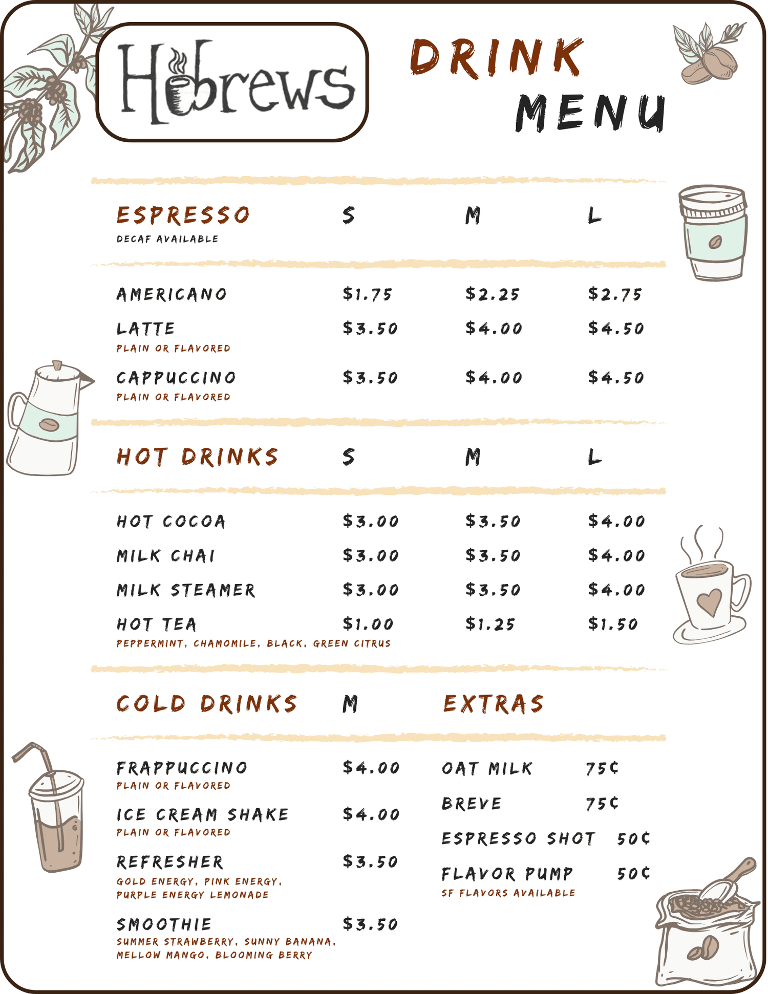 Menu 1 — Rising Sun Church