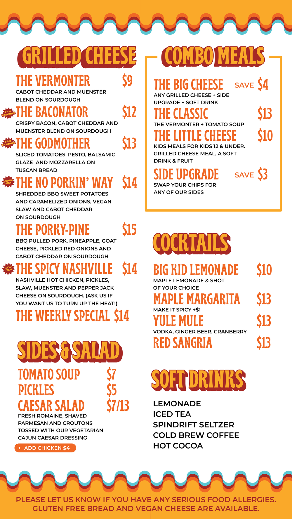Menu — Cheese Louise