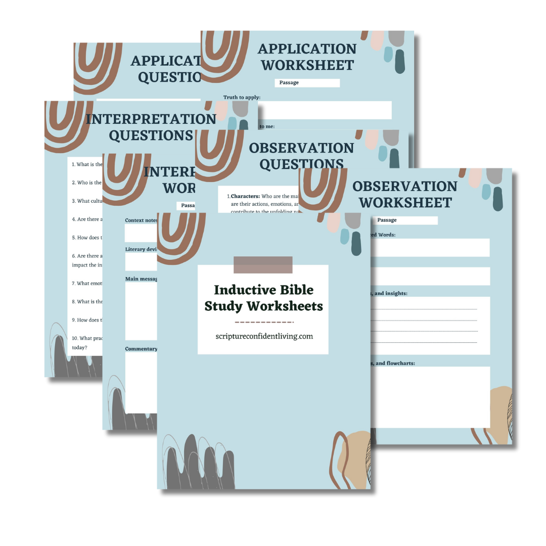 Inductive Bible Study worksheets | Enhance Your Bible Study Today ...