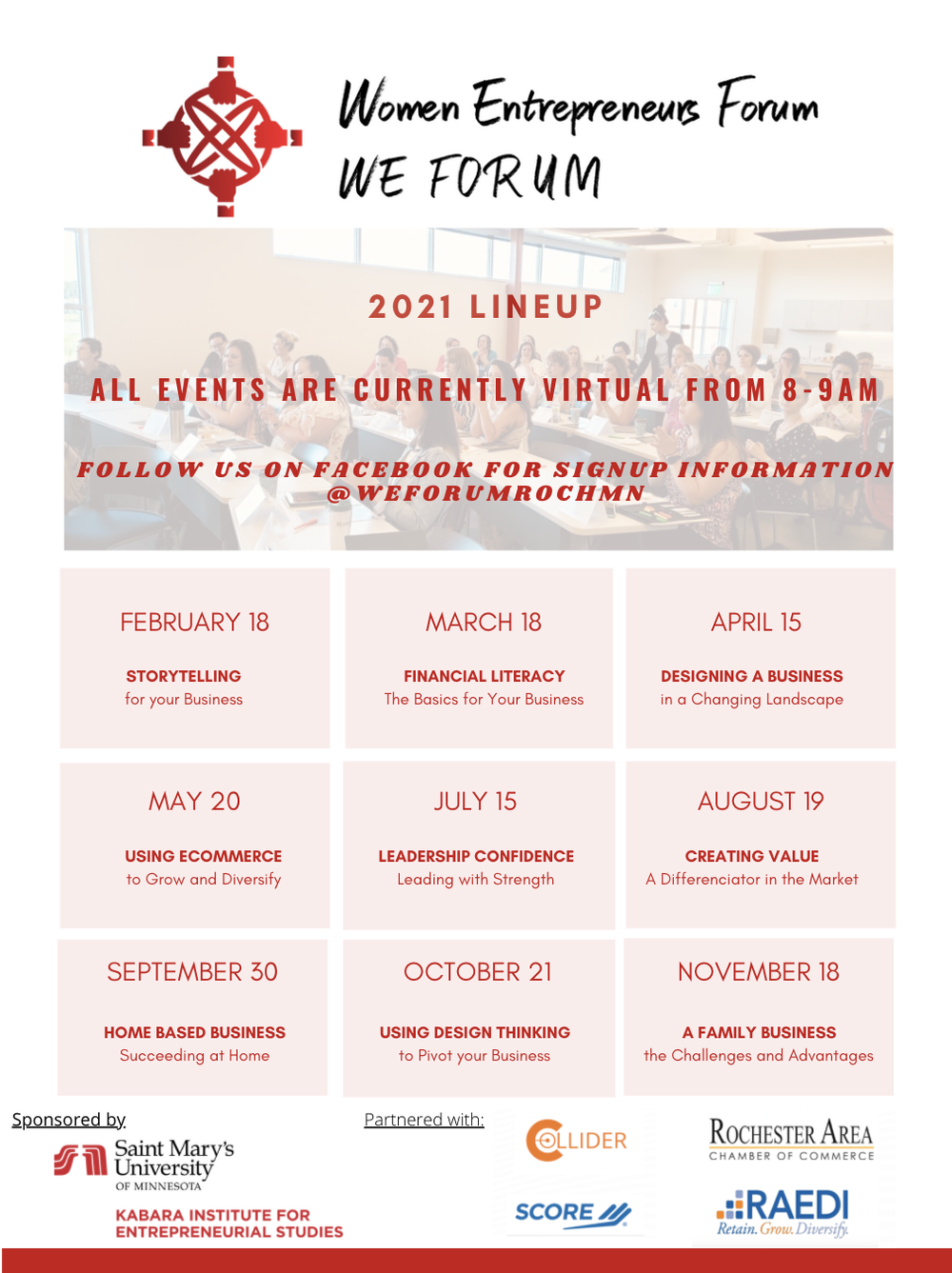 WE Forum Events — WE Forum #rochmn