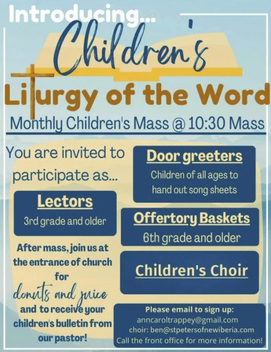 Spiritual Life & Worship — Saint Peter Catholic Church