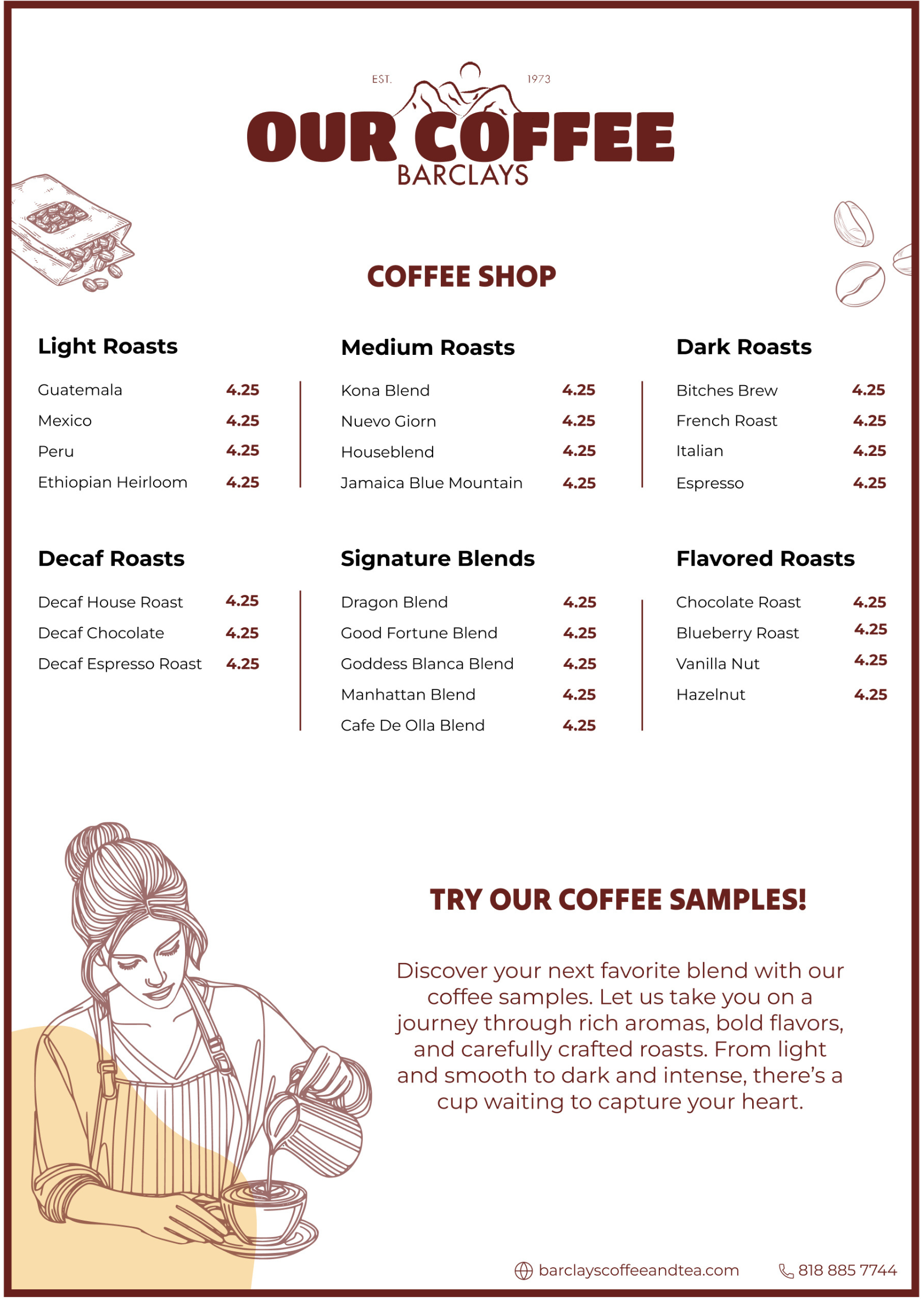 Our Coffee Selection — BARCLAYS