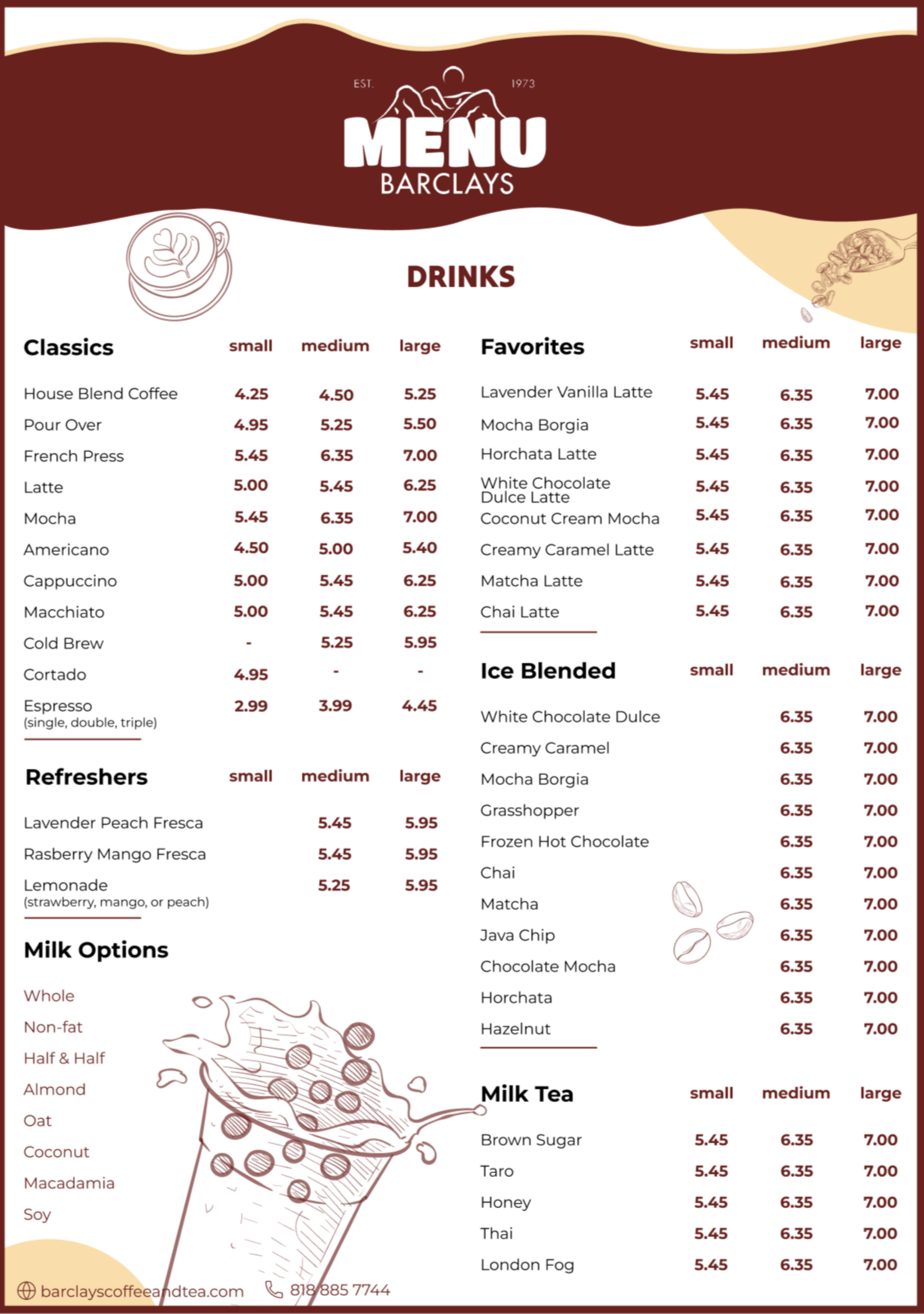 Menu — BARCLAYS