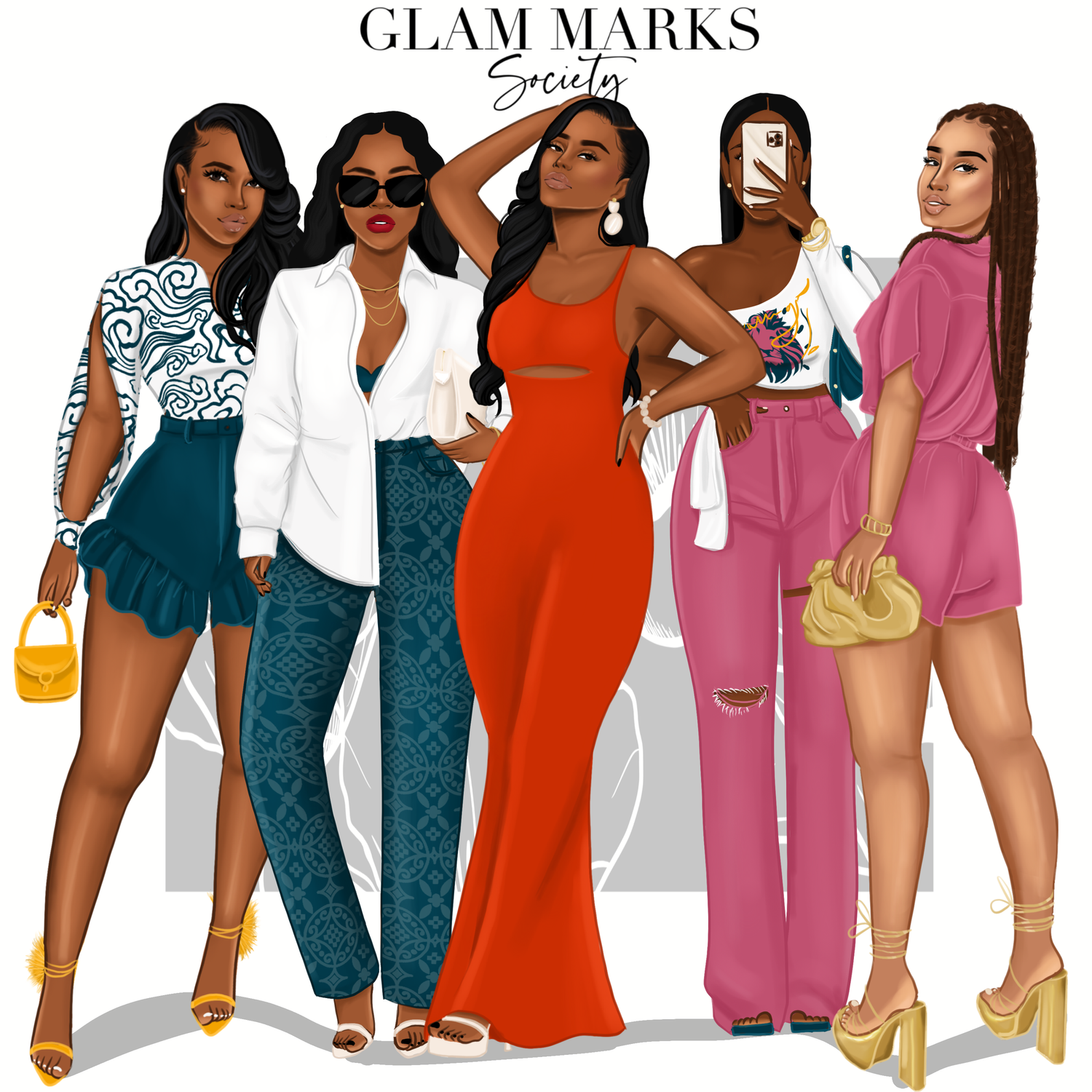 Glam Marks Illustration
