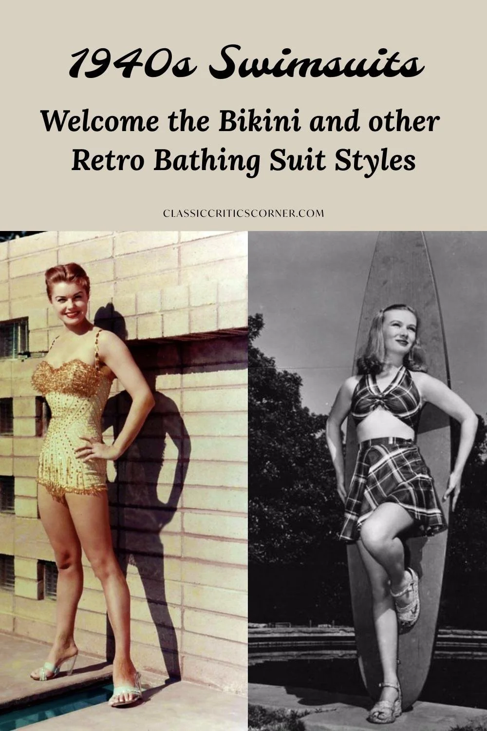 1940s Swimsuits - Welcome the Bikini and other Retro Bathing Suit Styles - Classic Critics Corner