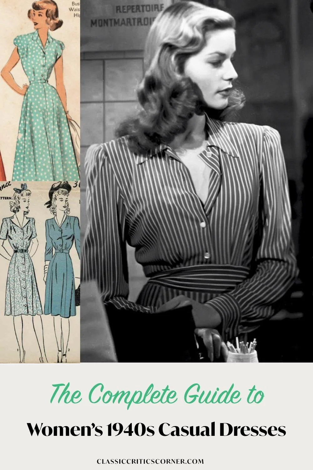 The Complete Guide to Women's 1940s Casual Dresses - Classic Critics Corner