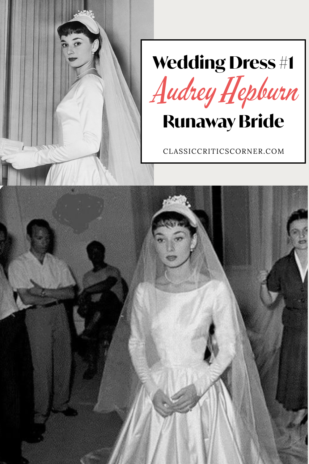 All 5 Iconic Audrey Hepburn Wedding Dress Styles - from Her Personal ...
