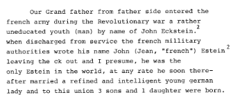 Estein Branch — Bracken Patton History