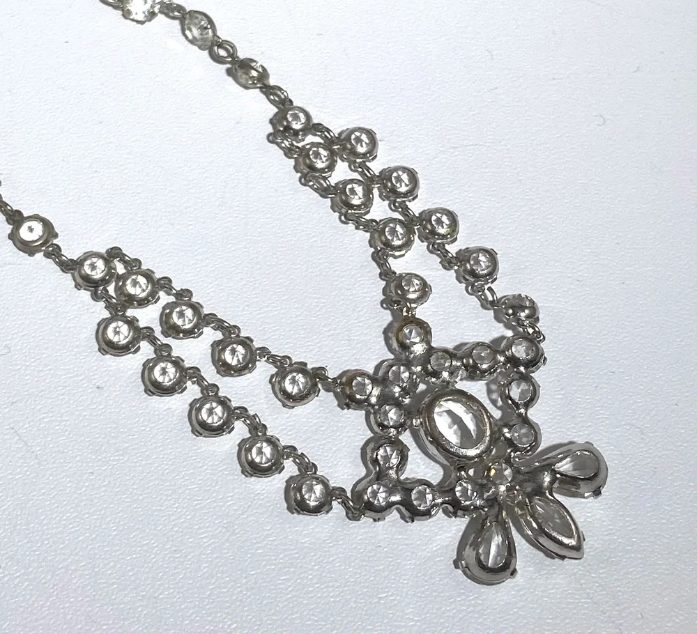 Schoffel, Austria, Glass Pearl and Topaz Necklace