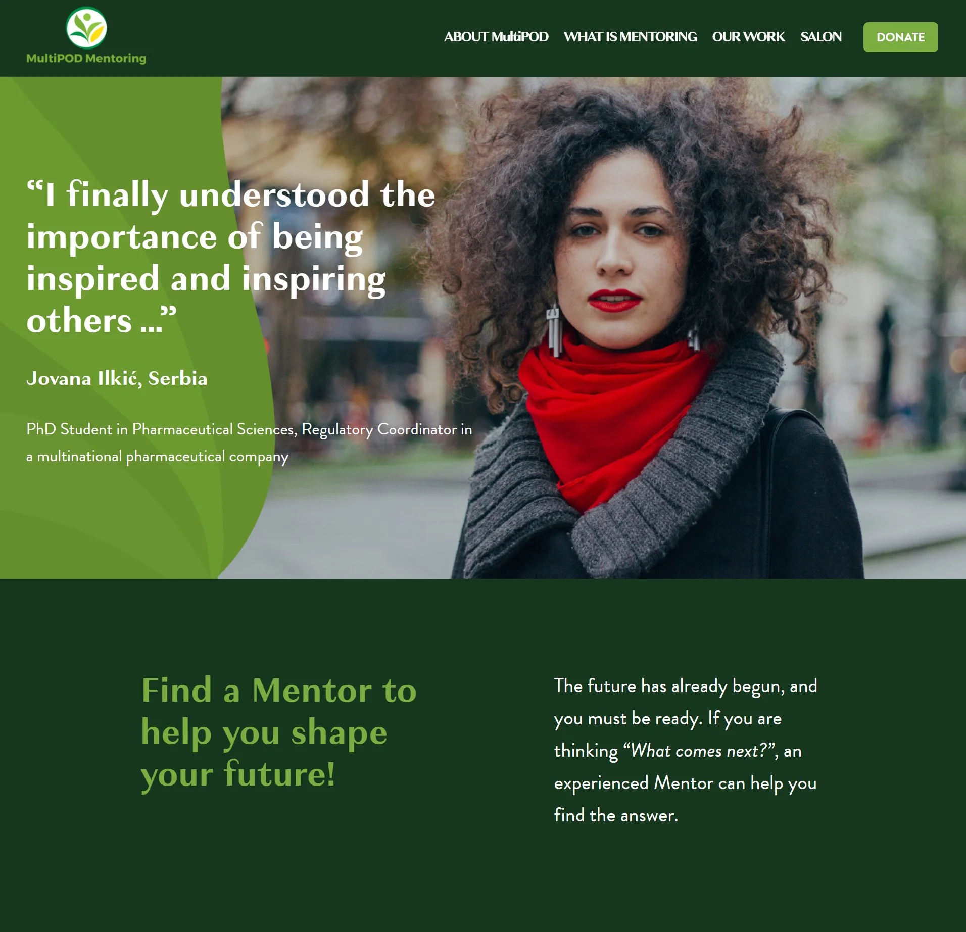 Case Study: MultiPOD Mentoring website redesign | Alexandra Mendes Guerra