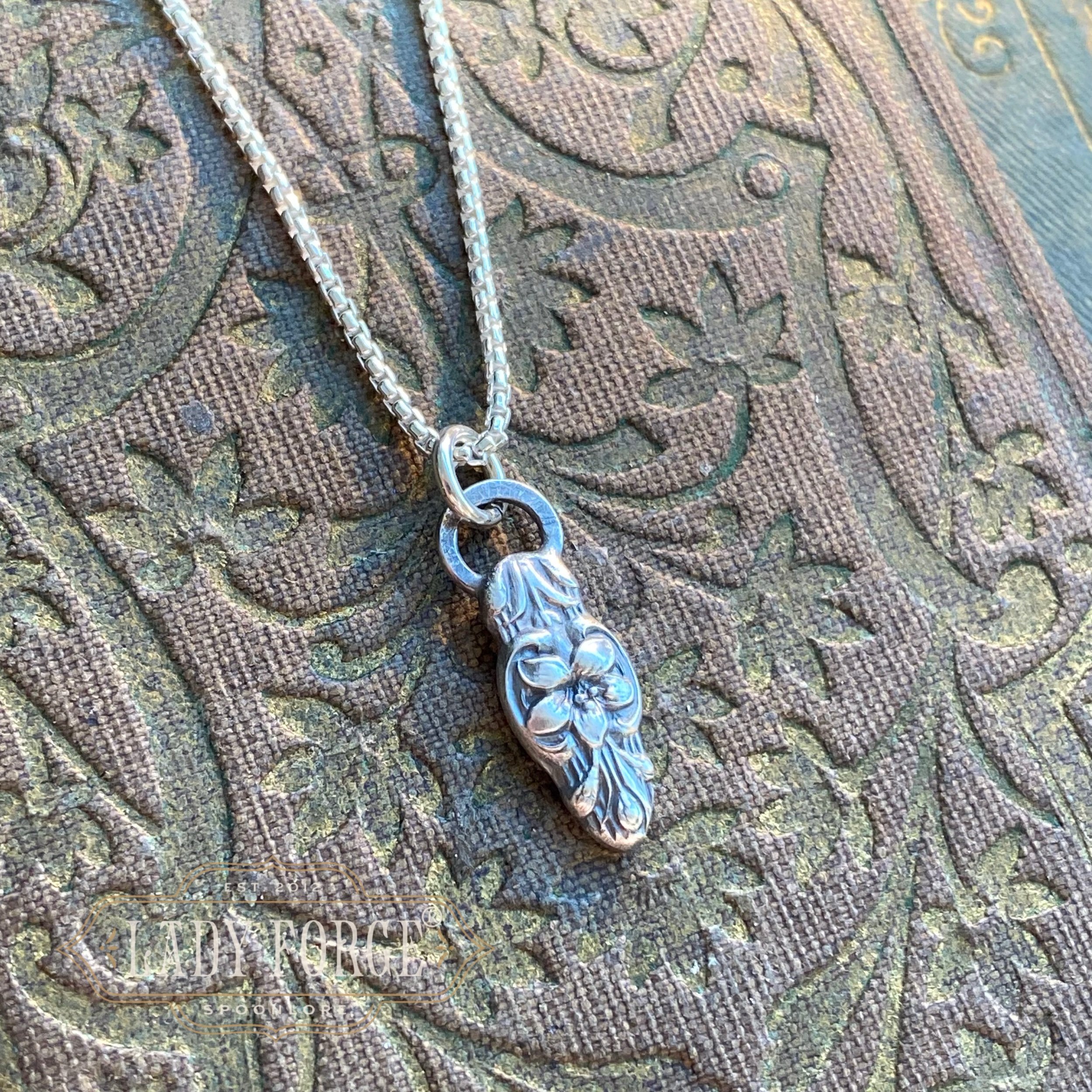 Sterling Spoon Necklace - 1905 Orange Blossoms - Dainty Drop — Spoon ...