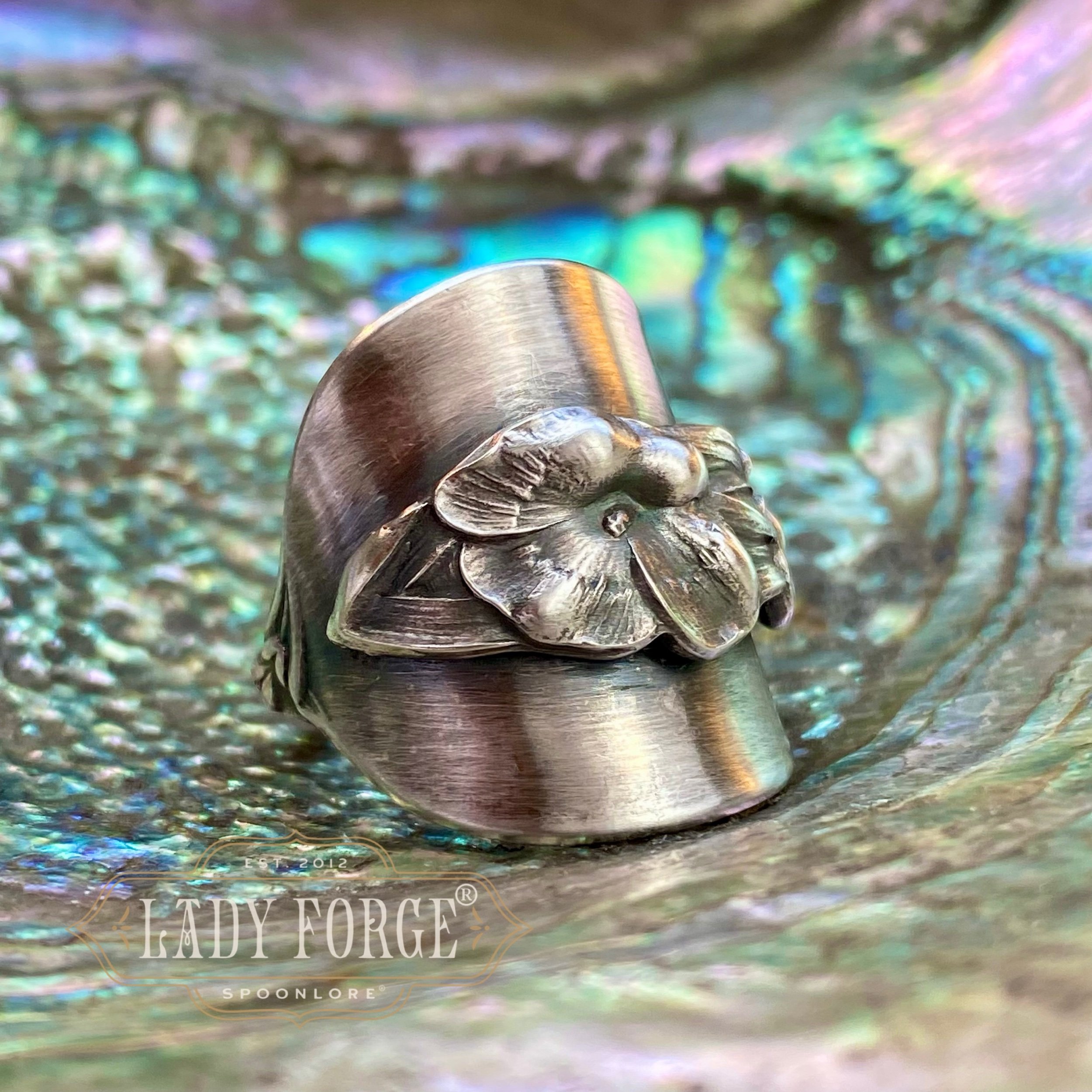 Sterling Spoon Ring - 1903 Violet - Saddle Ring Size 8 Only — Spoon ...