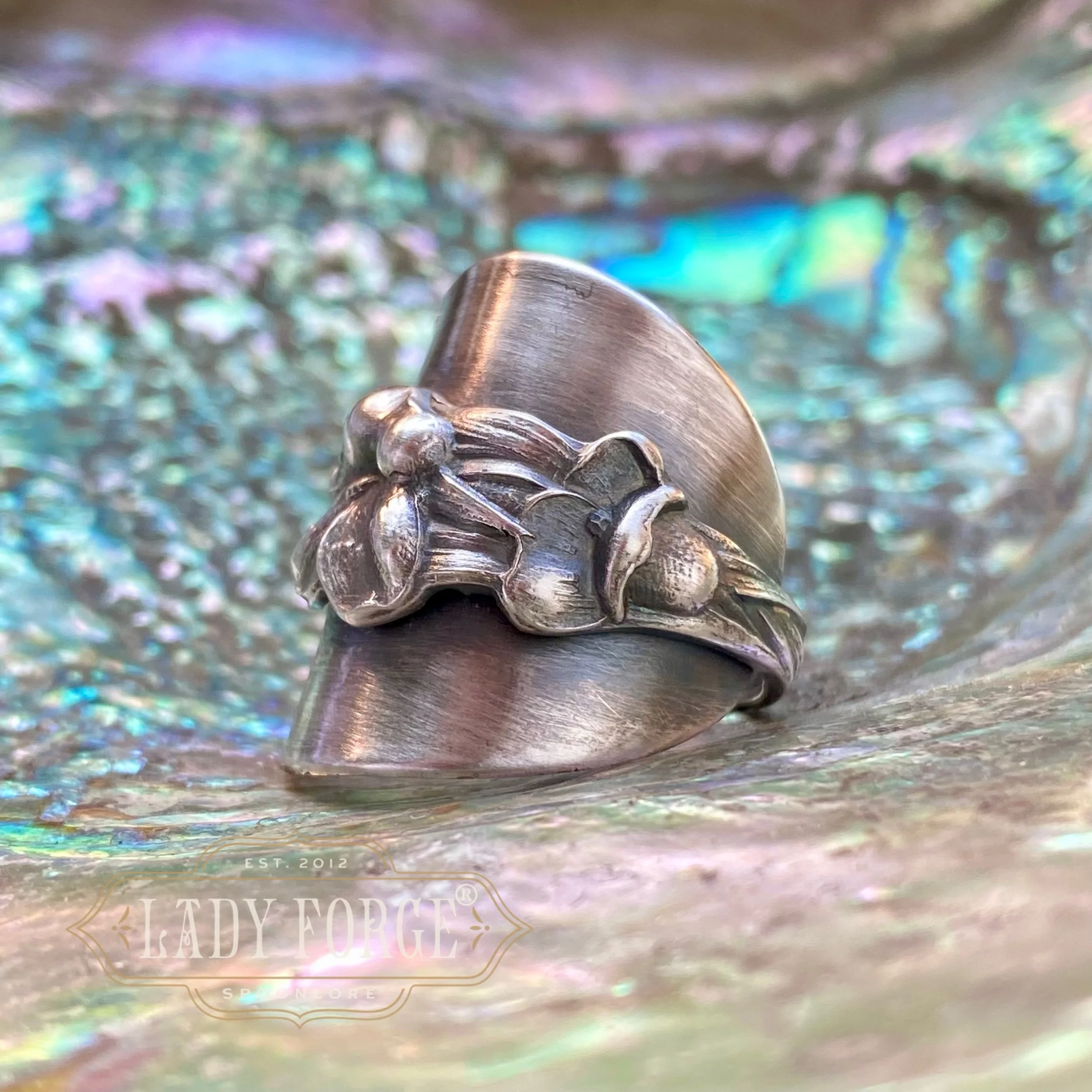 Sterling Spoon Ring - 1903 Violet - Saddle Ring Size 8 Only — Spoon ...
