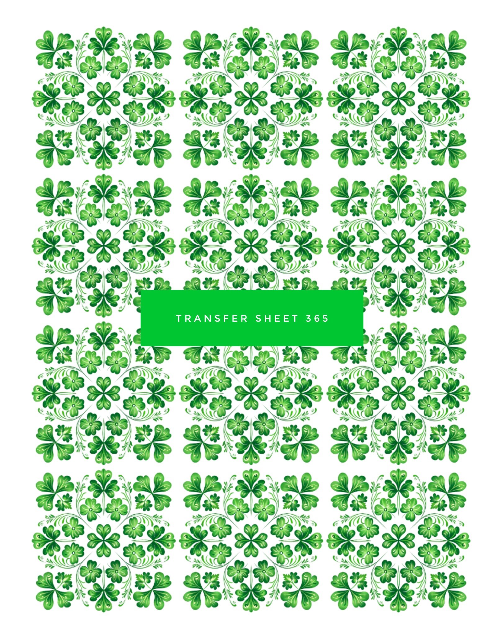 Transfer Sheet 365 (Clover Tiles) — RoClayCo