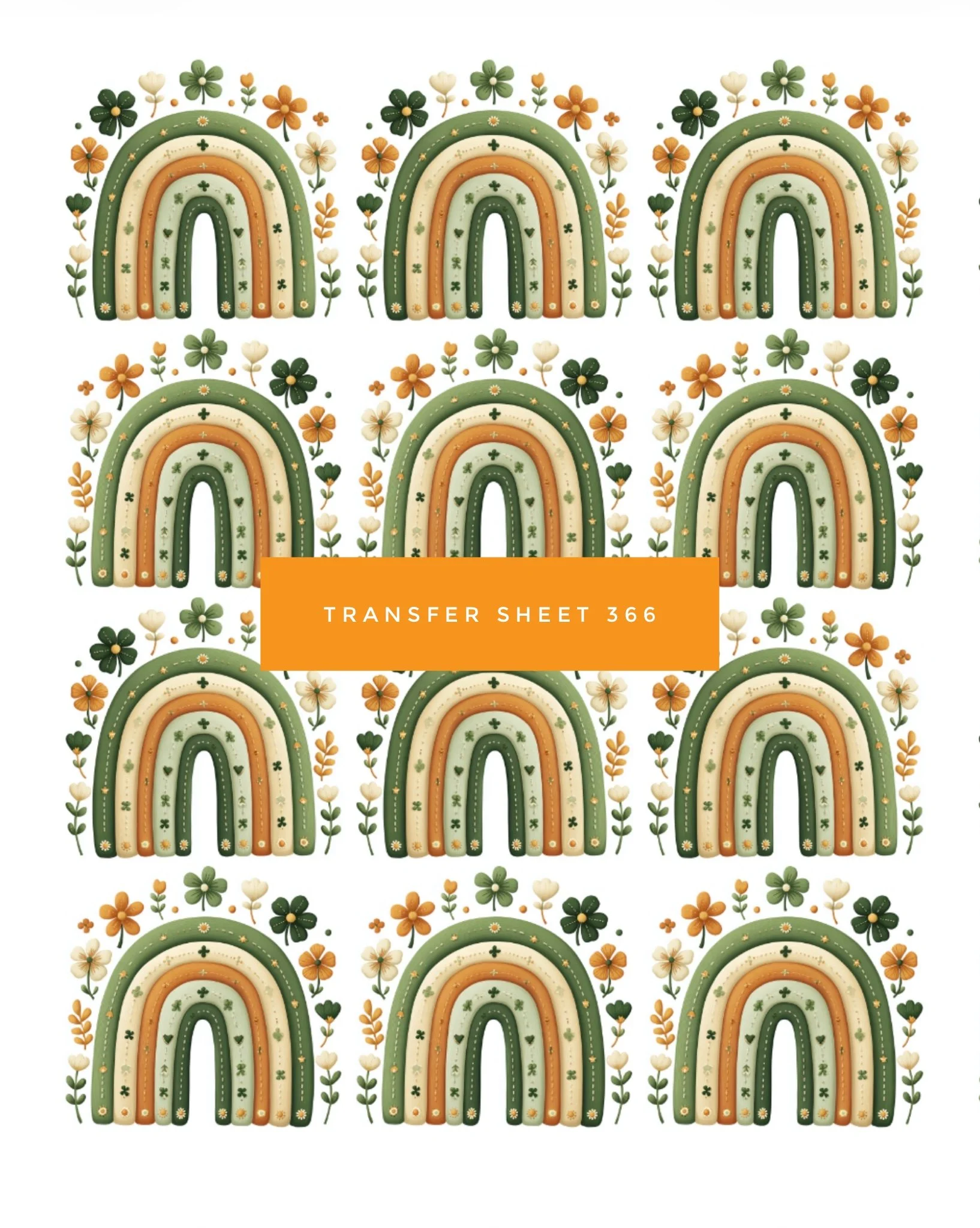 Transfer Sheet 366 (Boho Rainbows) — RoClayCo