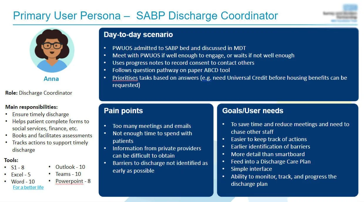 NHS Electronic Patient Record - Discharge Planning Tool — Laura Hepburn ...