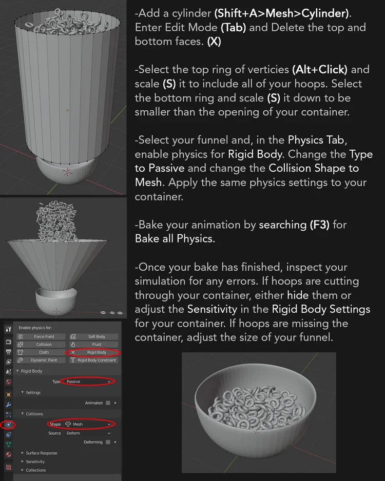 How to Fill Containers Using Particle Systems and Rigid Bodies in ...