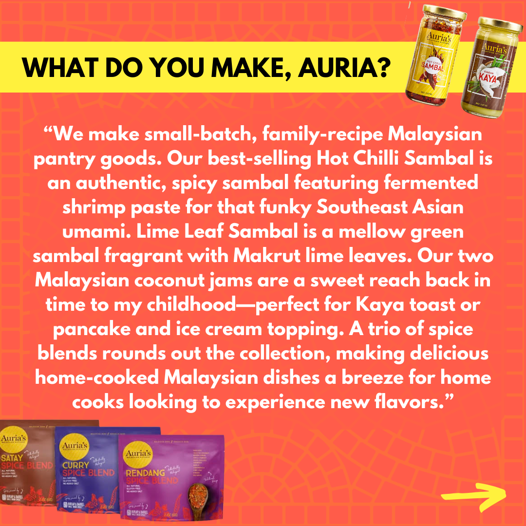 An interview with Auria Abraham of Auria's Malaysian Kitchen - Women ...