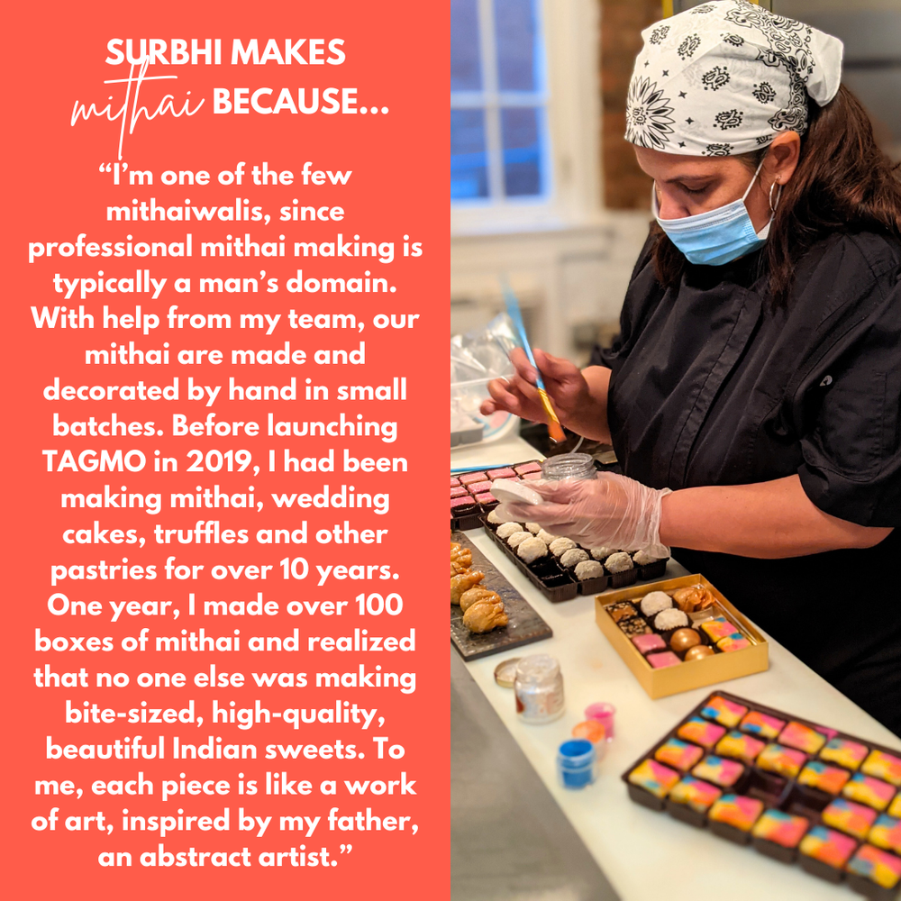 Meet chef Surbhi Sahni, chef-owner of NYC’s Indian mithai shop Tagmo ...
