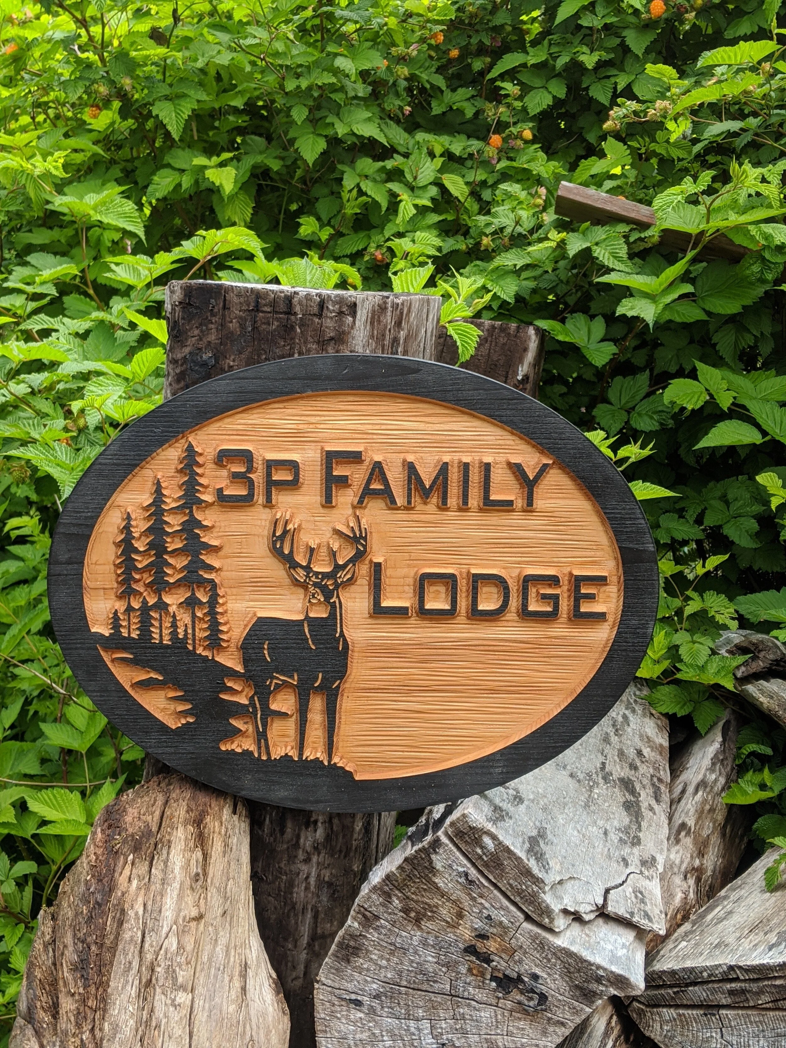carved cedar address signs — Windward Works