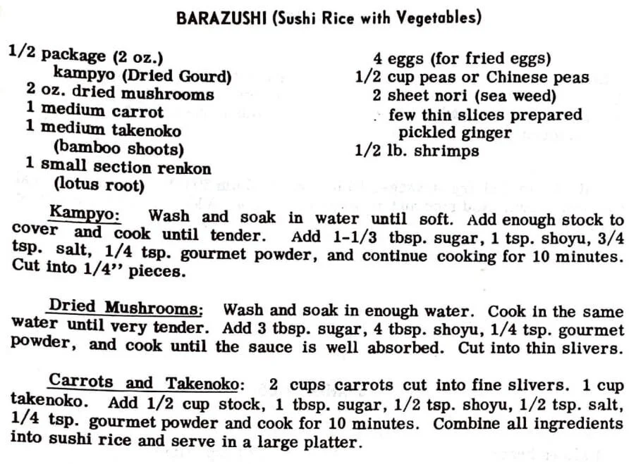 Barazushi (Sushi Rice With Vegetables) — Kau Kau Chronicles