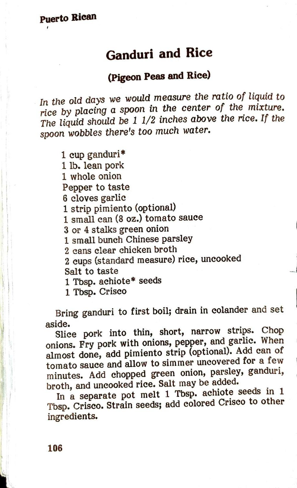 Ganduri and Rice (Pigeons Peas and Rice) — Kau Kau Chronicles