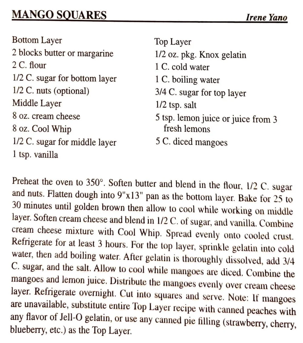 Mango Squares — Kau Kau Chronicles