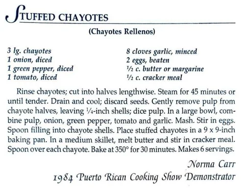 Stuffed Chayotes (Chayotes Rellenos) — Kau Kau Chronicles