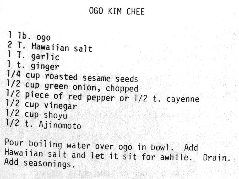 Ogo Kim Chee — Kau Kau Chronicles