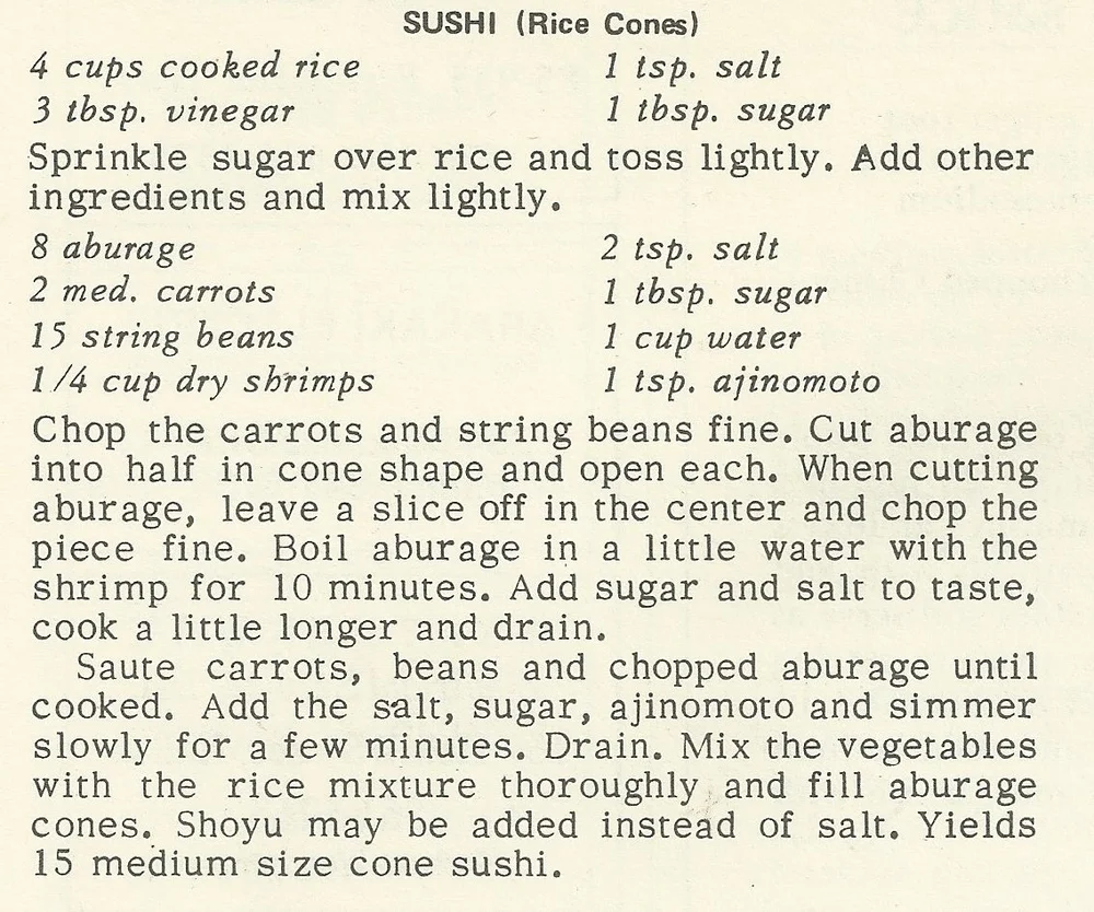 Sushi (Rice Cones) — Kau Kau Chronicles