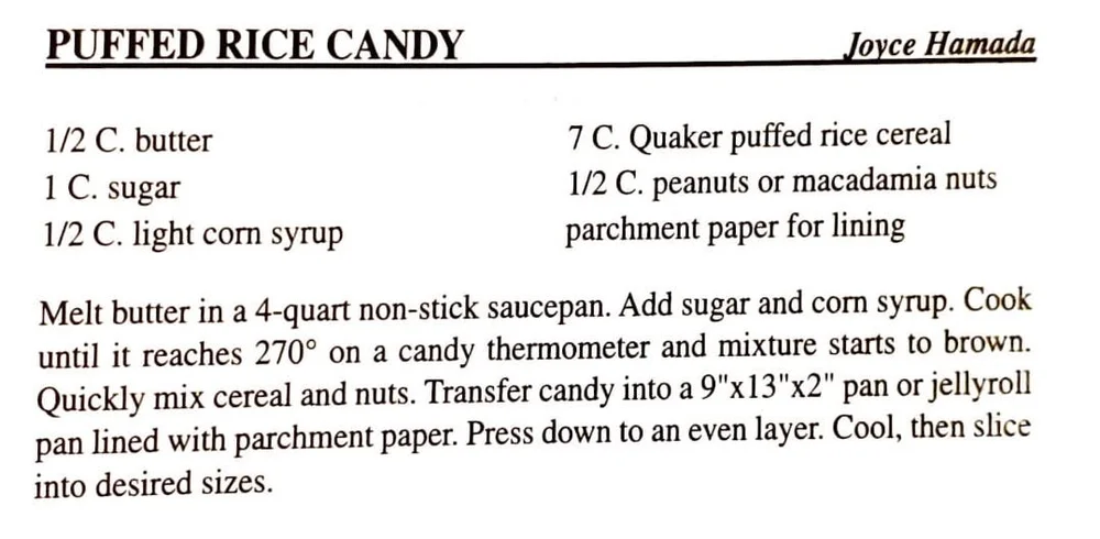 Puffed Rice Candy — Kau Kau Chronicles