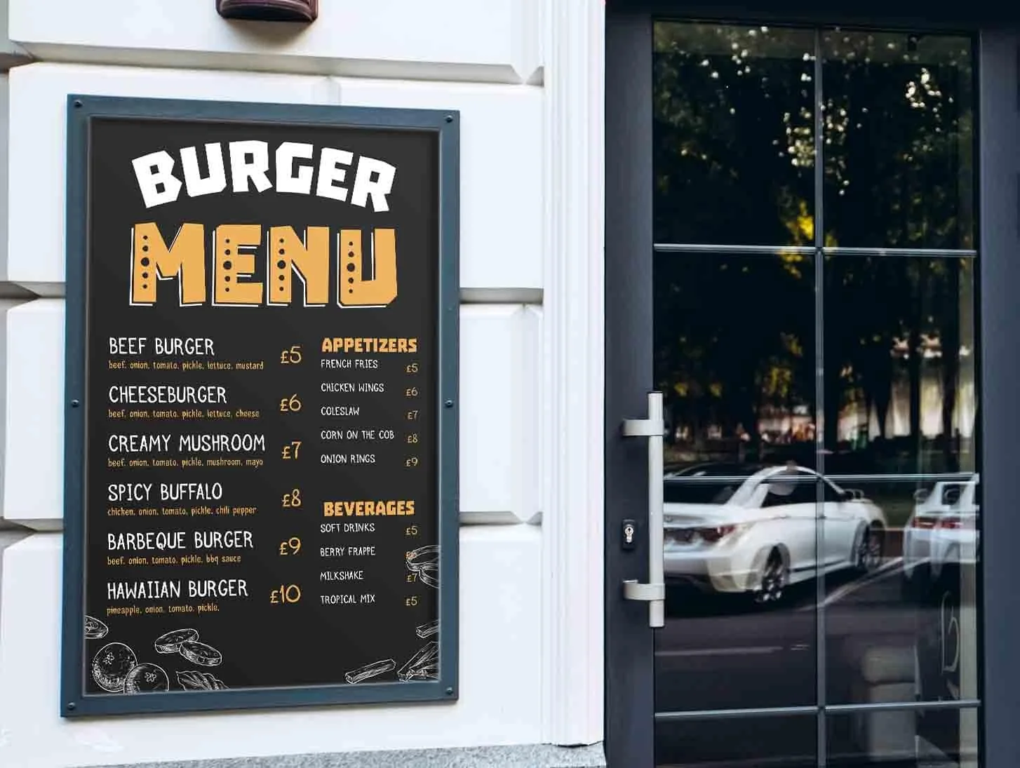 Menu Boards Print & Design | Custom Menu Signs UK | Signs Base